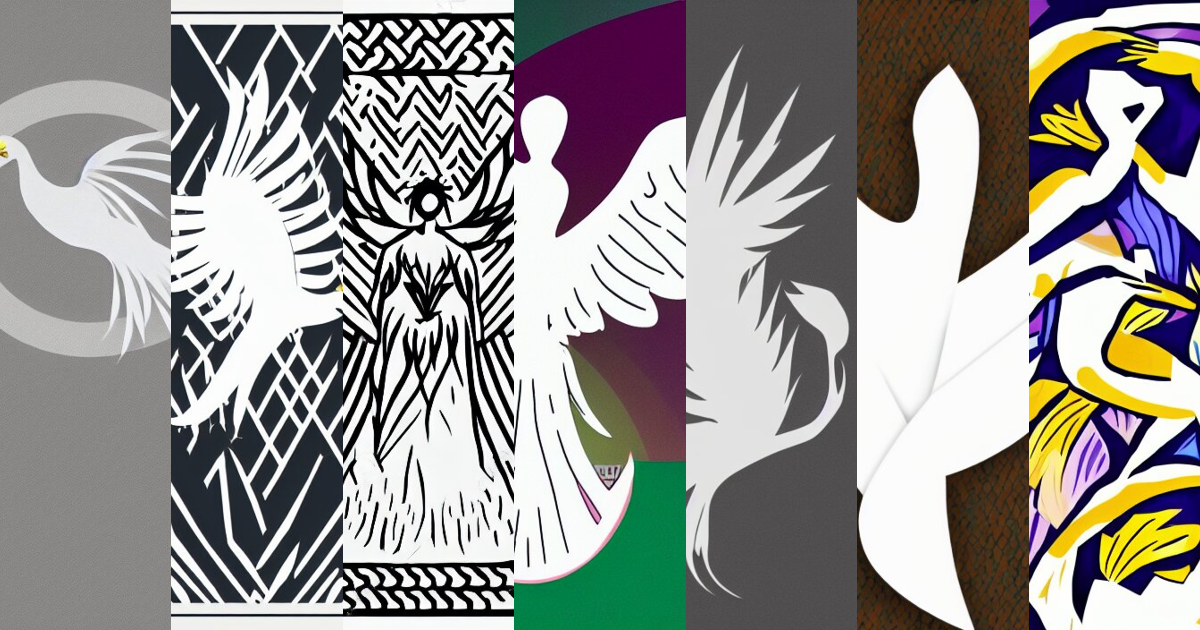 Lexica - White phoenix on salt mountain simple background simplified ...