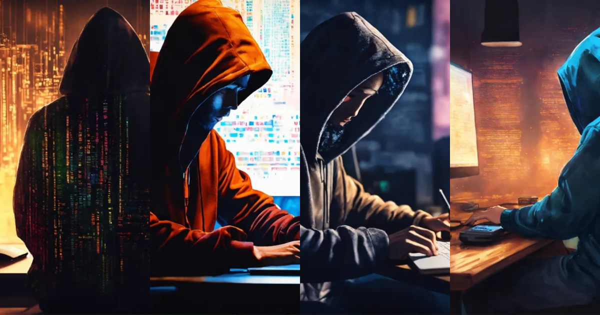 Lexica - Back of a silhouetted software developer intensely writing ...