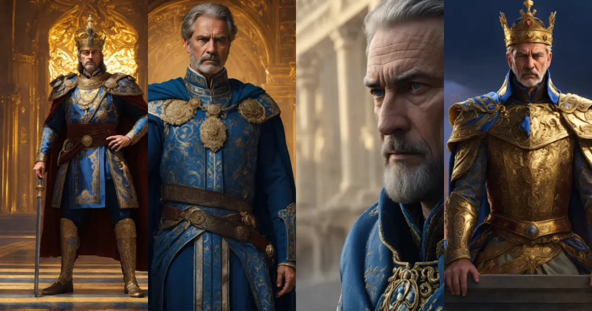 Lexica - Describe a middle-aged European king, of average build, with a ...