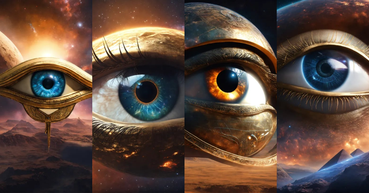 Lexica - The eye of horus, egyptian symbol, hyper realism, poetic ...