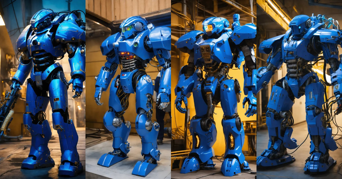 Lexica - Large cybernetic power armor with many cables and strong ...