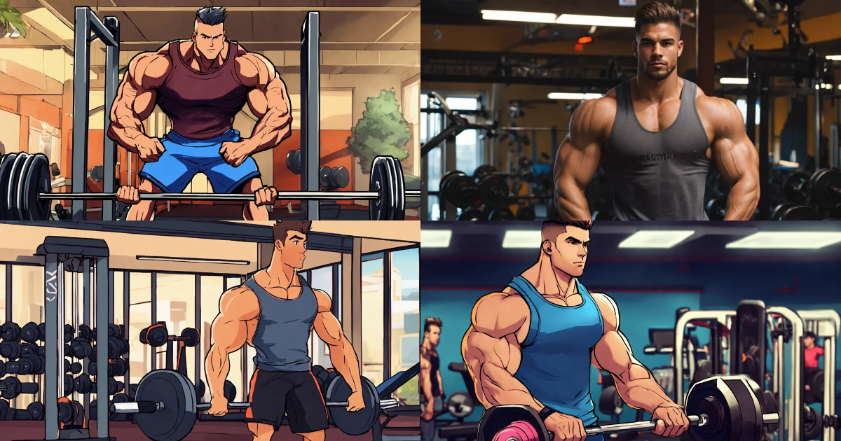 Lexica - A gym bro that is working out who looks cool, has swag, looks ...