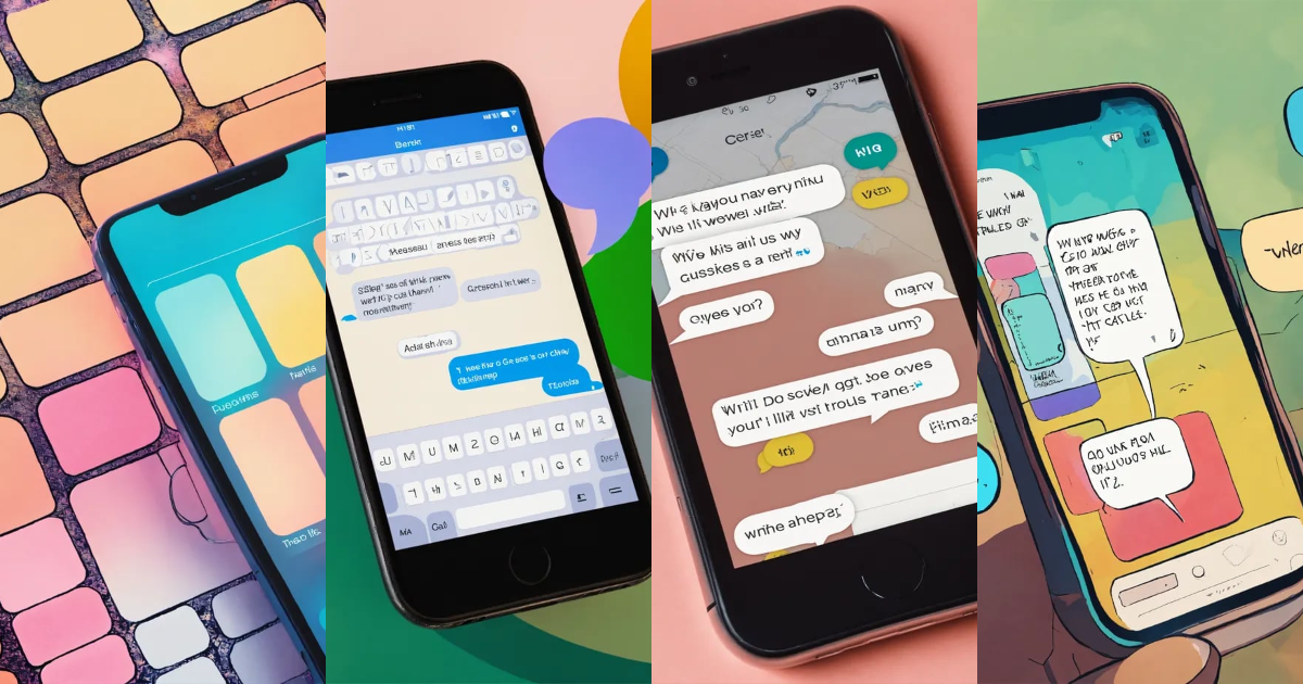 Lexica - A close up of a phone screen while texting, with blank text ...