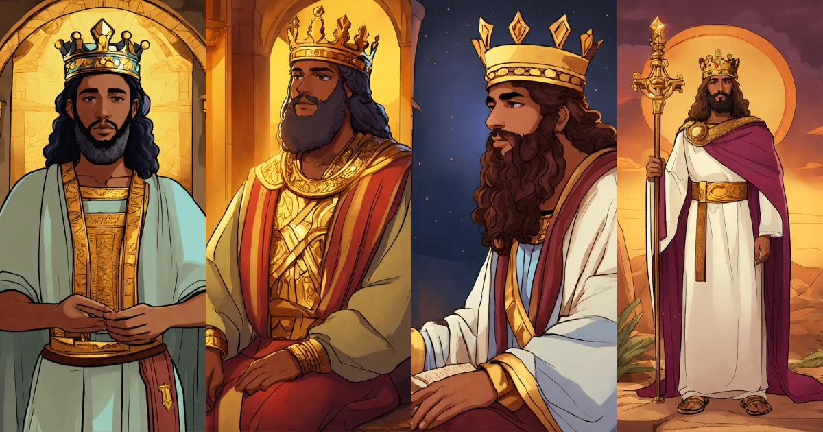 Lexica - 25 year old king solomon from the bible, 2d cartoon