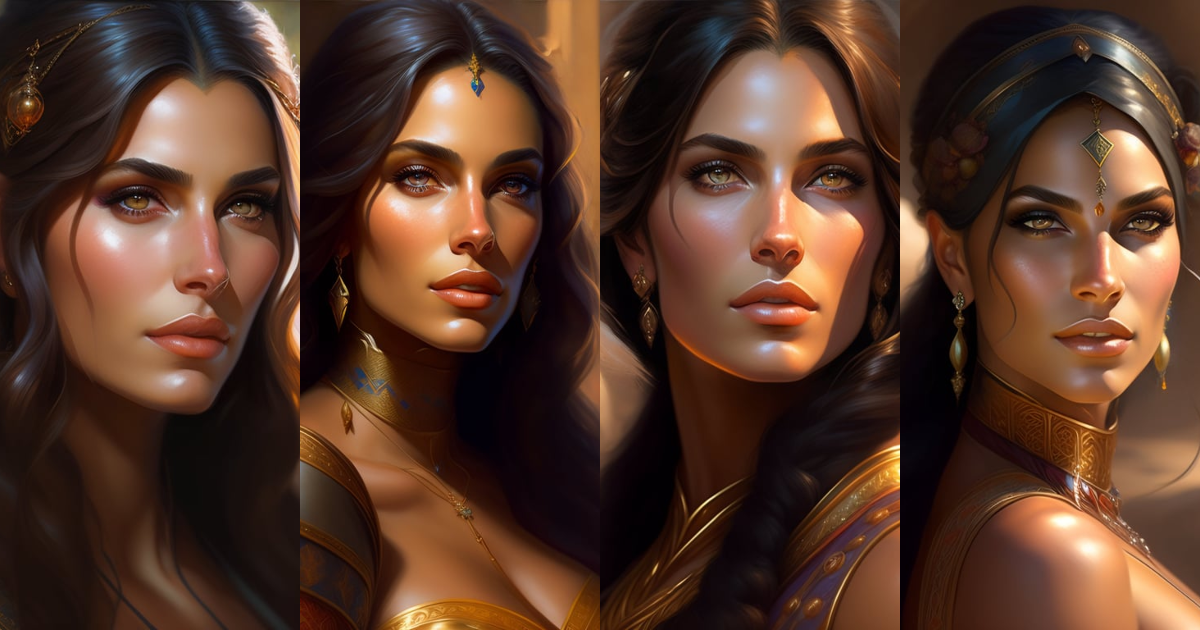 Lexica - A beautiful and abundant woman, A passionate look, thick lips ...