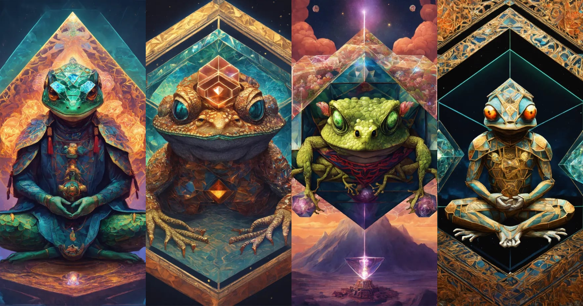 Lexica - Diamond Toad That is Samurai warrior that is meditating in a ...