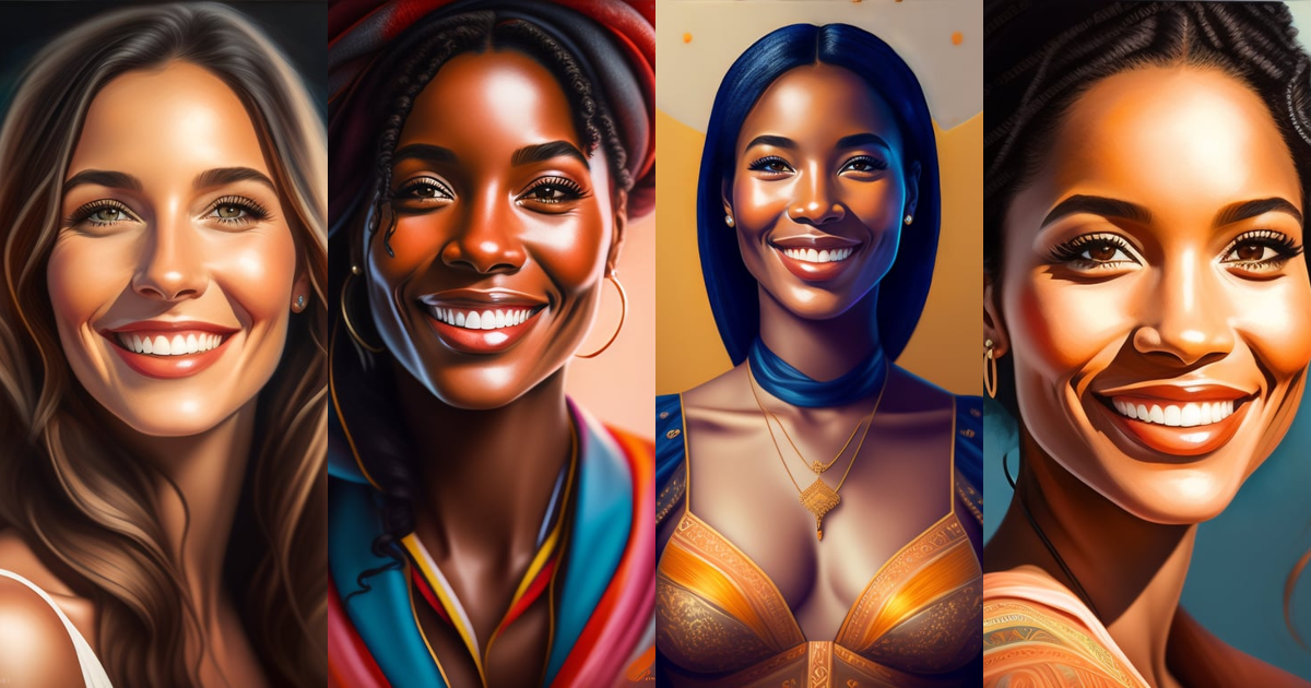 Lexica - The anatomy of a georgious women smiling, an ultrafine detailed painting, behance ...