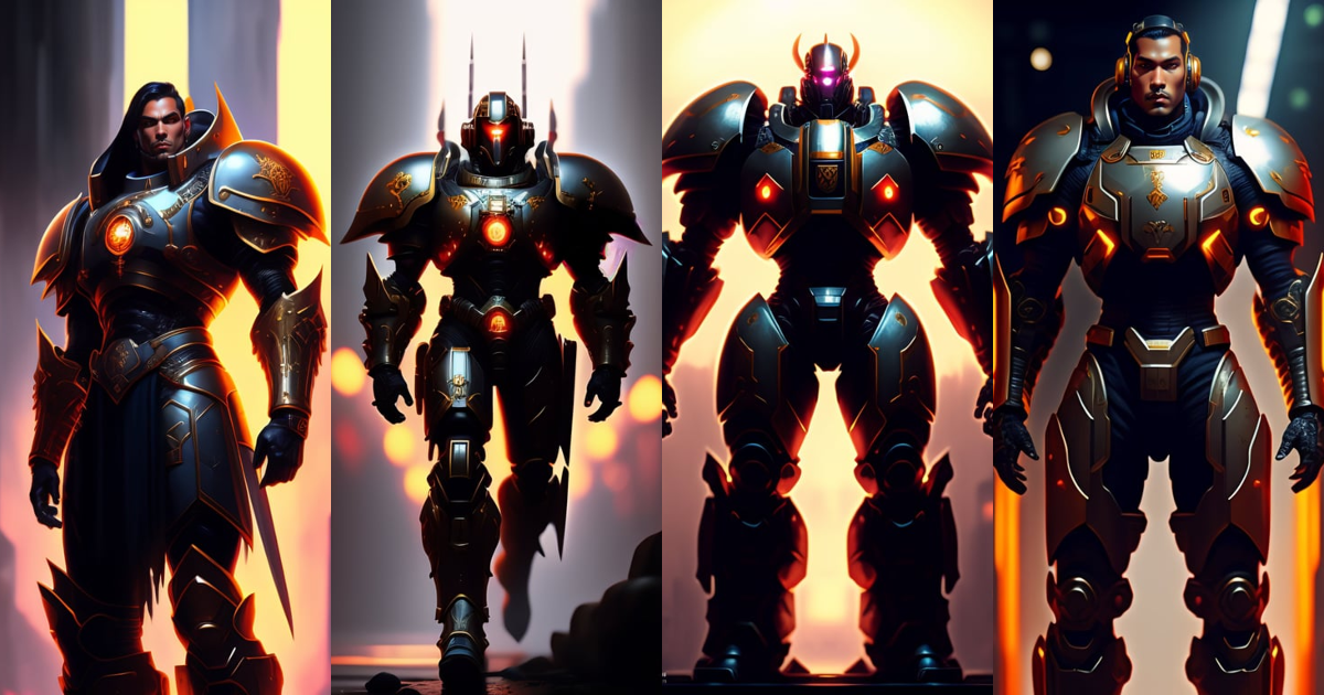 Lexica - Male Cyborg, warhammer 40k, full body shot, Horror, Studio ...