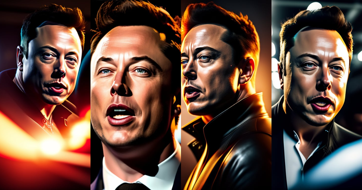 Lexica - Medium action shot photo of Elon Musk, angry and yelling ...