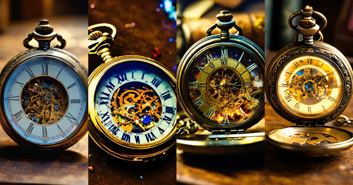 Lexica - Pocket watch with space inside of it, it can time travel, dnd ...
