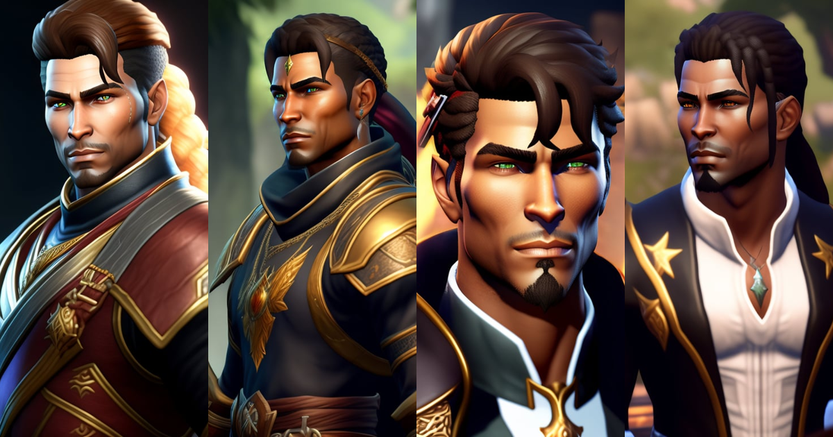 Lexica - Archer, highly detailed, male human, ncsoft, draconic bow