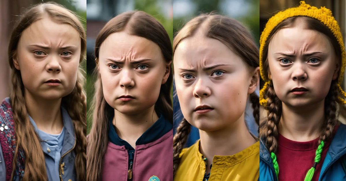 Lexica - OLDER GRETA THUNBERG MAD, ANGRY,