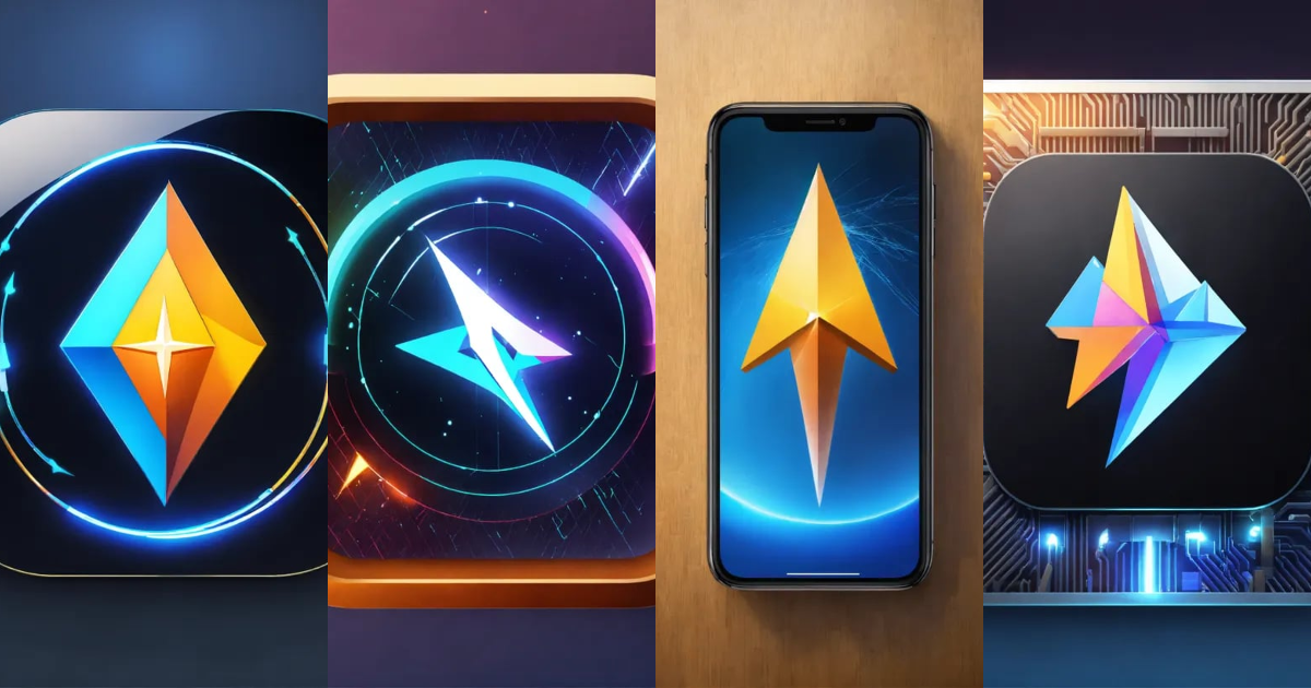 Lexica - Modern iOS app icon for Ethernet configuration, lighting bolt ...