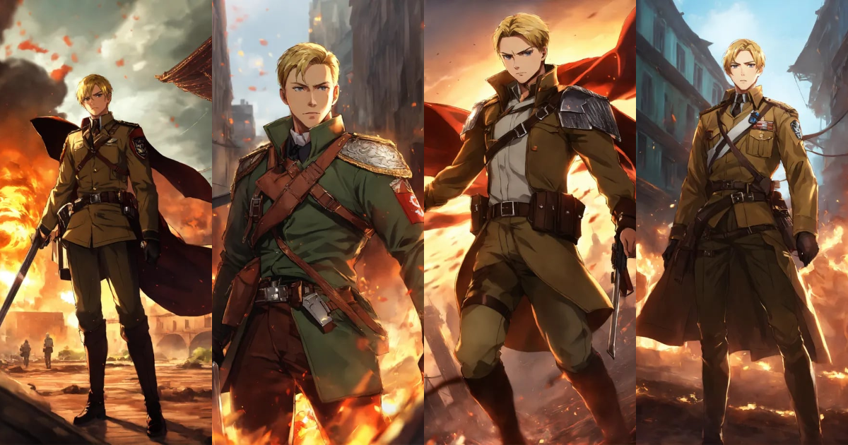 Lexica - Attack on tittan, one arm, Commander Erwin, 8k,