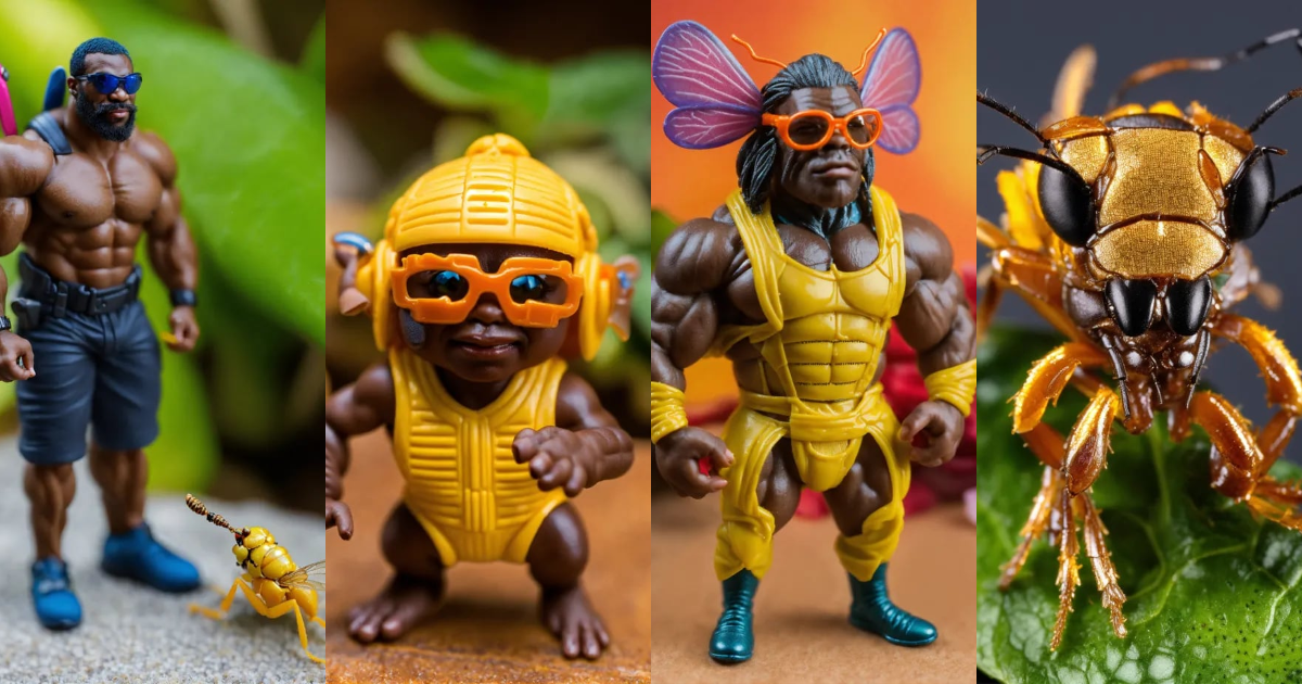 Lexica - 1 inch Bug size Shrunk tiny shrinking micro Rapper fairy toy ...