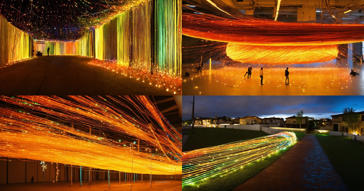 Lexica - Fiber optic cable, art, installation
