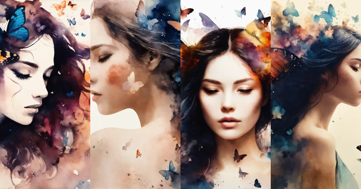 Lexica - Create an exquisite ink painting on white paper that's the ...