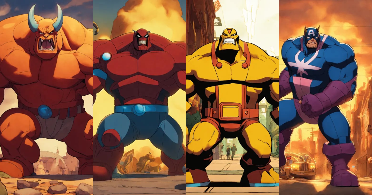 Lexica - Marvel animated in action falligar the behemoth