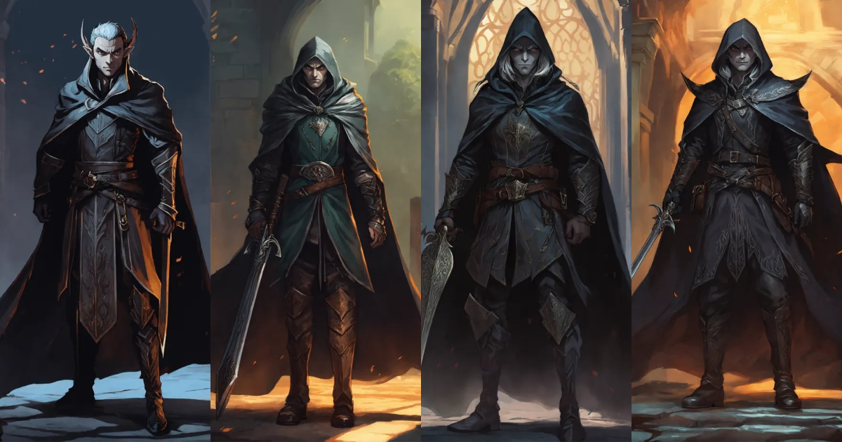 Lexica - A menacing, Shadow Elf with Gray Skin, narrow elfish ears ...