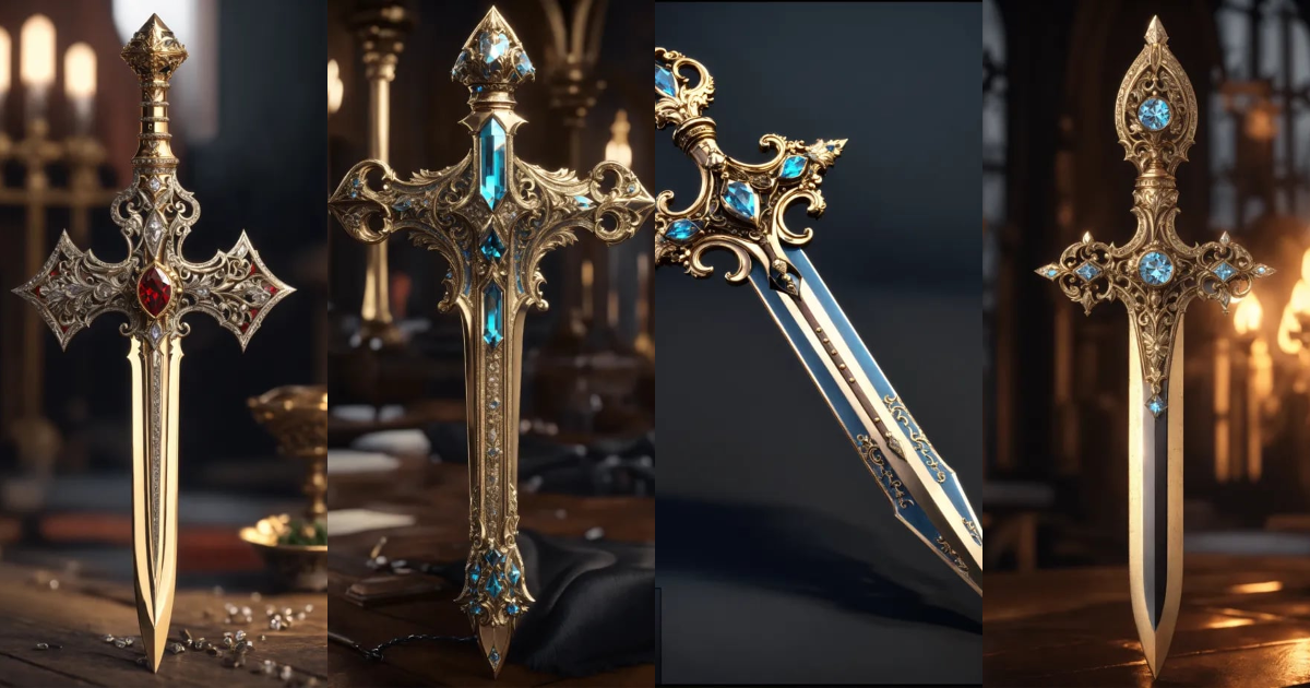 Lexica - Diamond Dagger In Gothic Style Historical Neovictorian And Asi, 32k, unreal engine