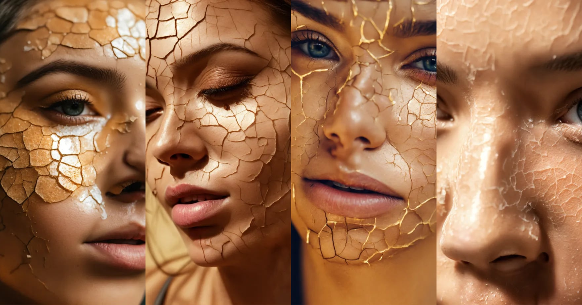 Lexica - Dry skin cracked skin face