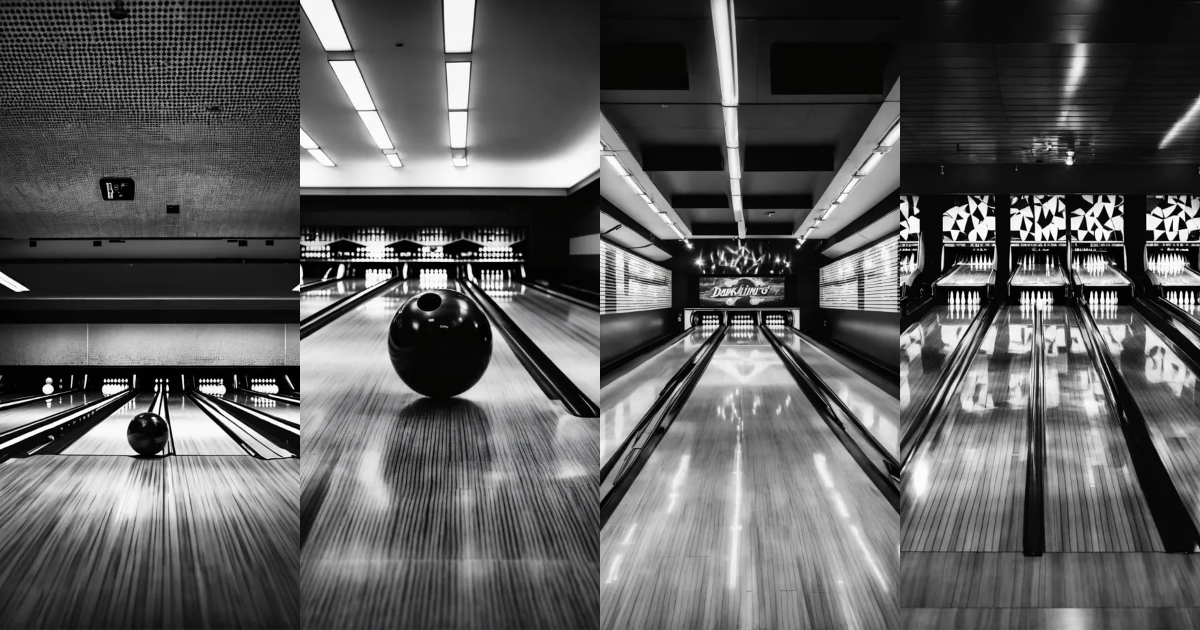 Lexica - DARK BLACK AND WHITE BOWLING ALLEY 8K