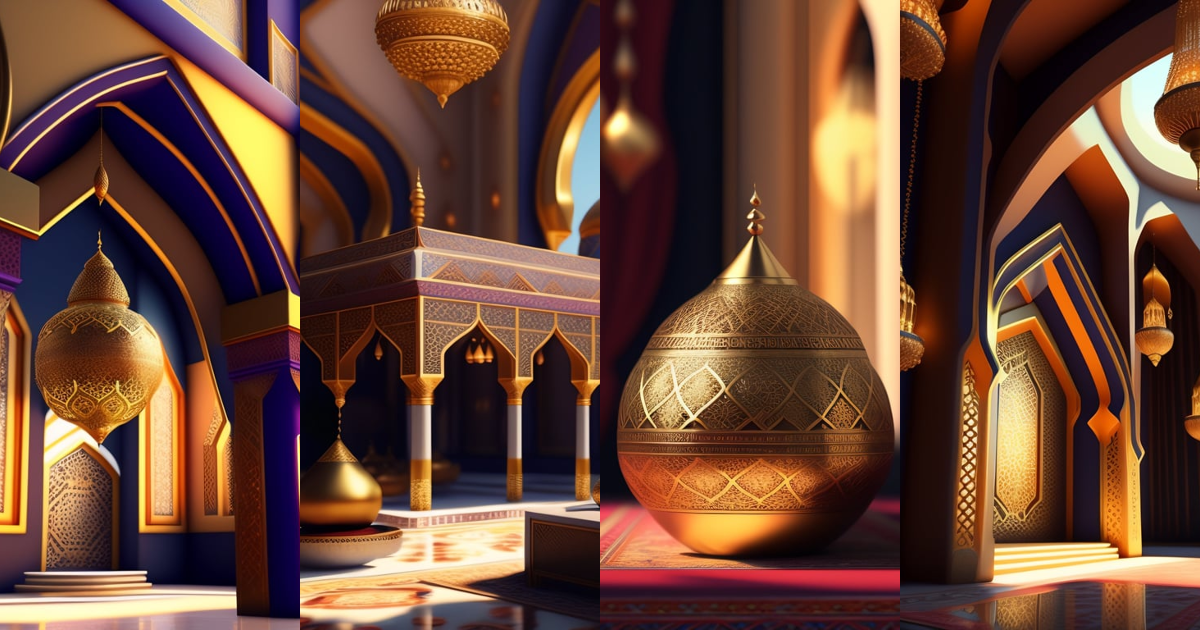 Lexica - Ramadan designs with Islamic shabe, Unreal Engine, 4K, prefect ...