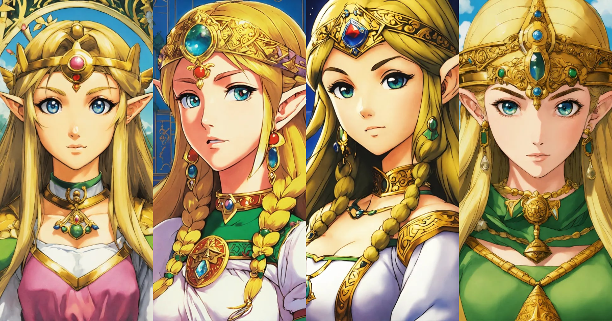 Lexica - 1990s anime Princess Zelda, full detailed eyes, Toriyama, Miyazaki