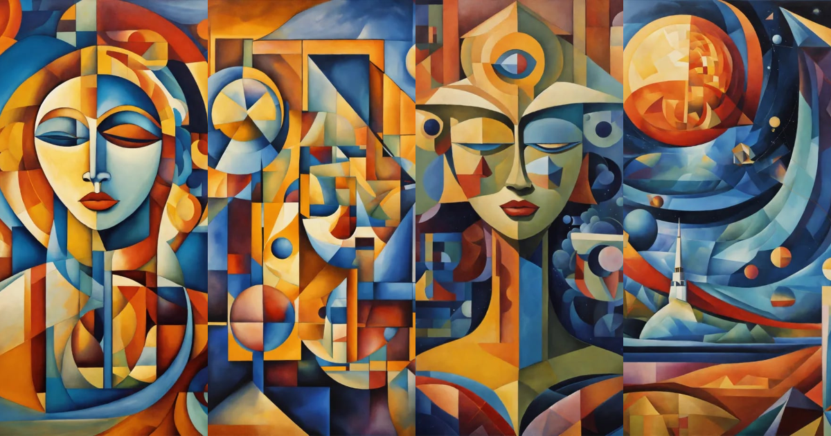 Lexica - Time and space exploration of Celestial Being cubist art in ...