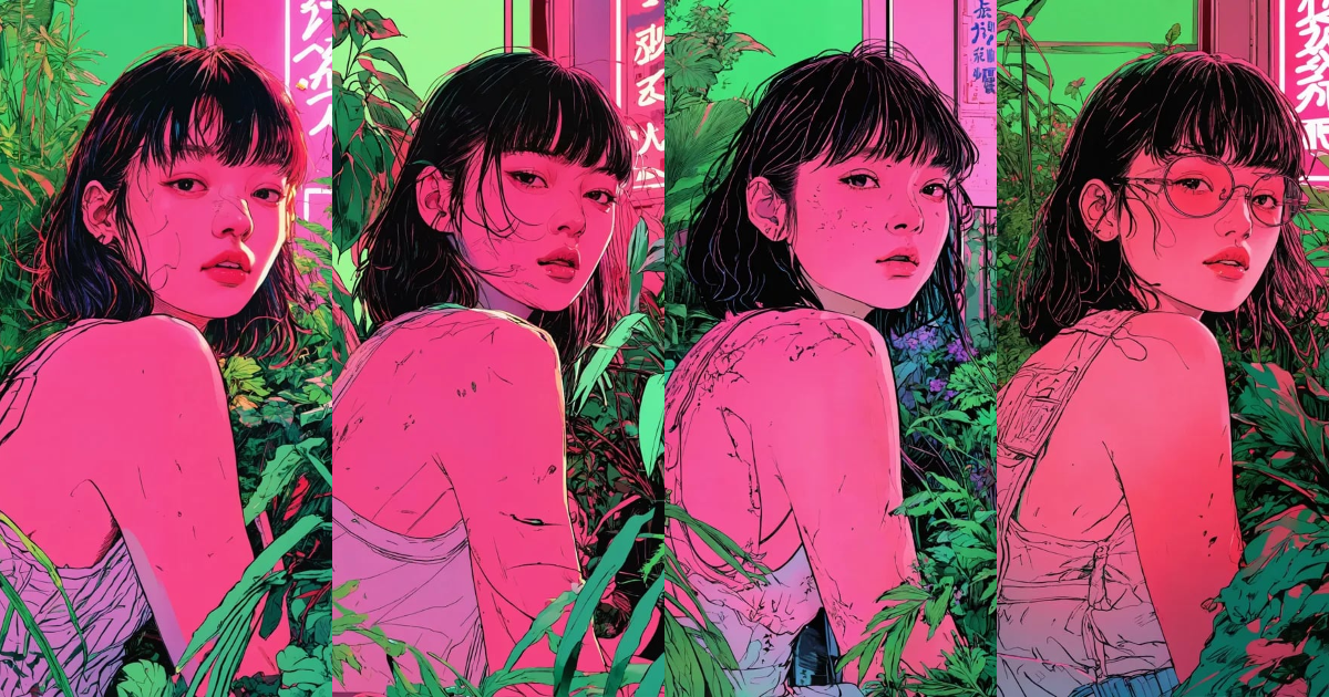 Lexica - Neon signs, Akira style, detailed line art, fine details, full ...