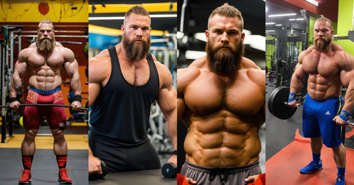 Lexica - 30-year-old hairy viking with big muscles, big bodybuilder ...