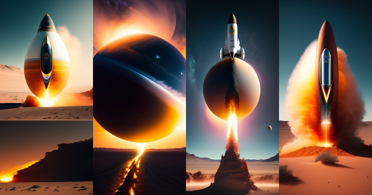 Lexica - Rocket exploding on venus