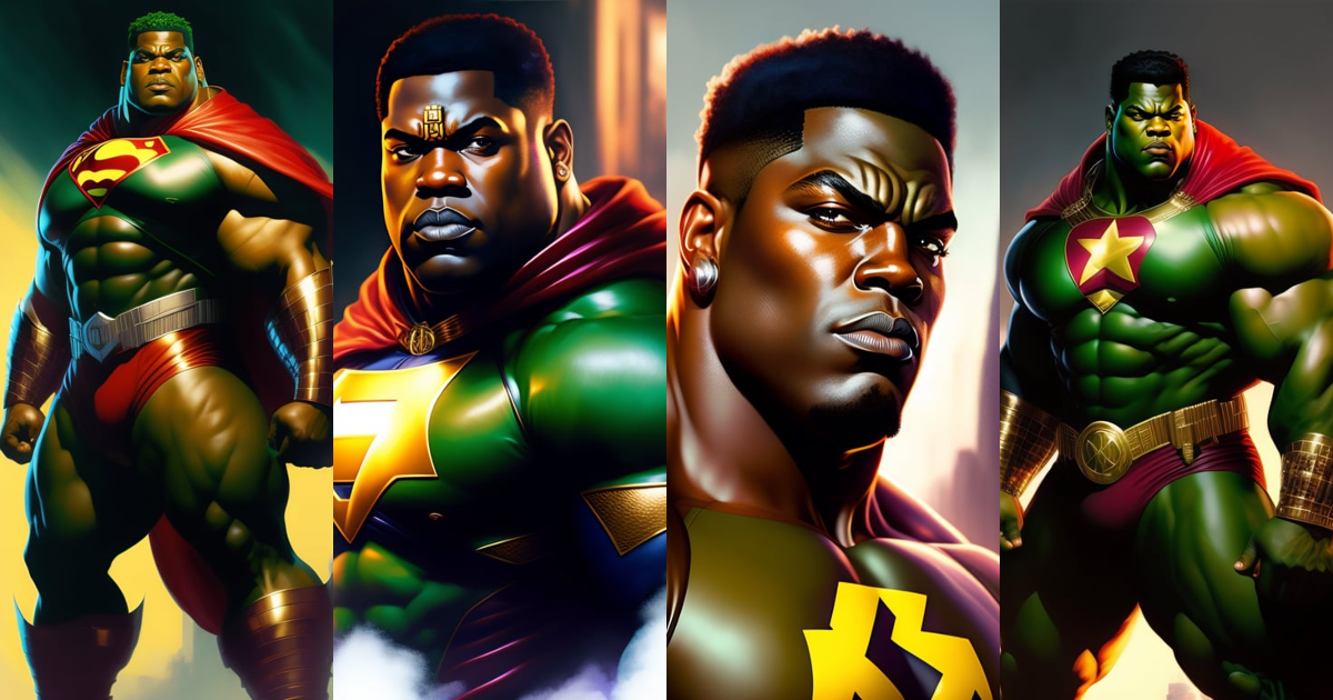 Lexica - Portrait of rapper christopher wallace dressed as superhero ...