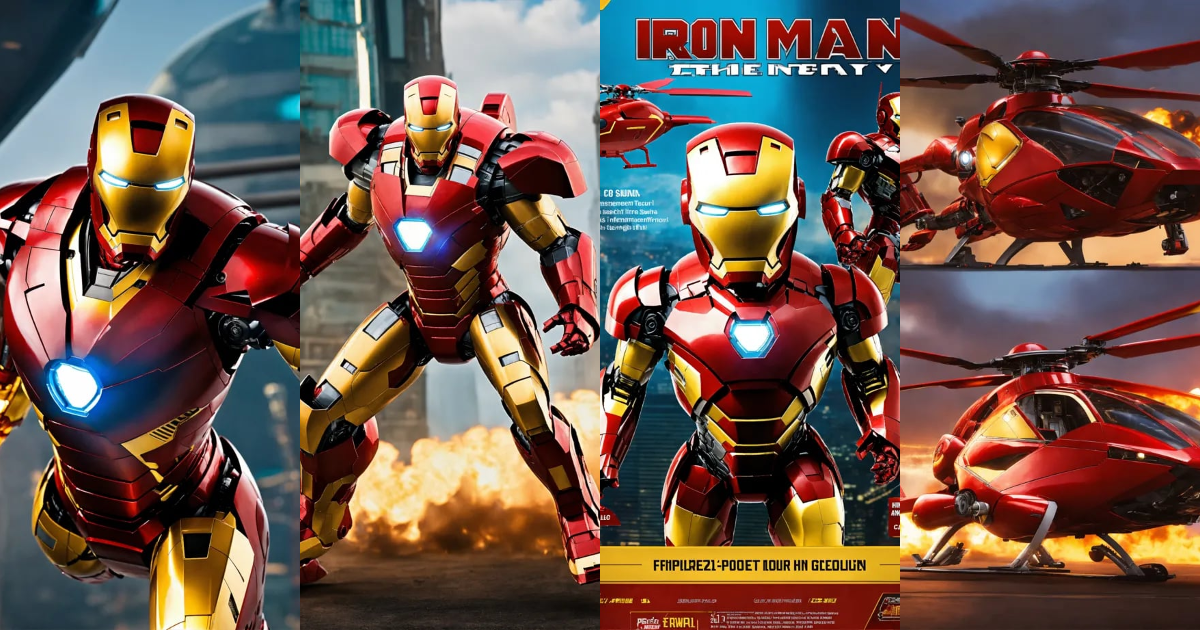 Lexica - Design a high-tech helicopter for Iron Man that seamlessly ...
