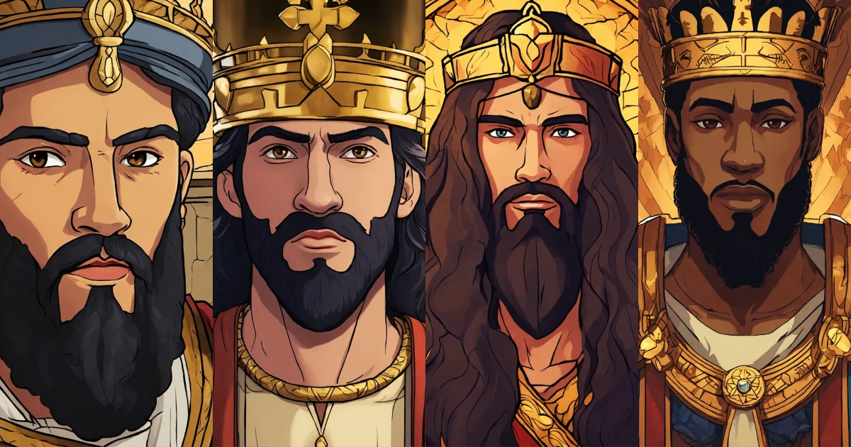 Lexica - 25 year old King jehoram from the bible, 2d cartoon, face closeup
