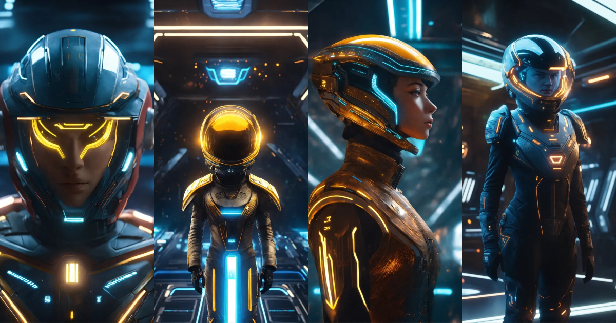 Lexica - Zoom out of a wise fuzzy alien wearing Star Federation General ...