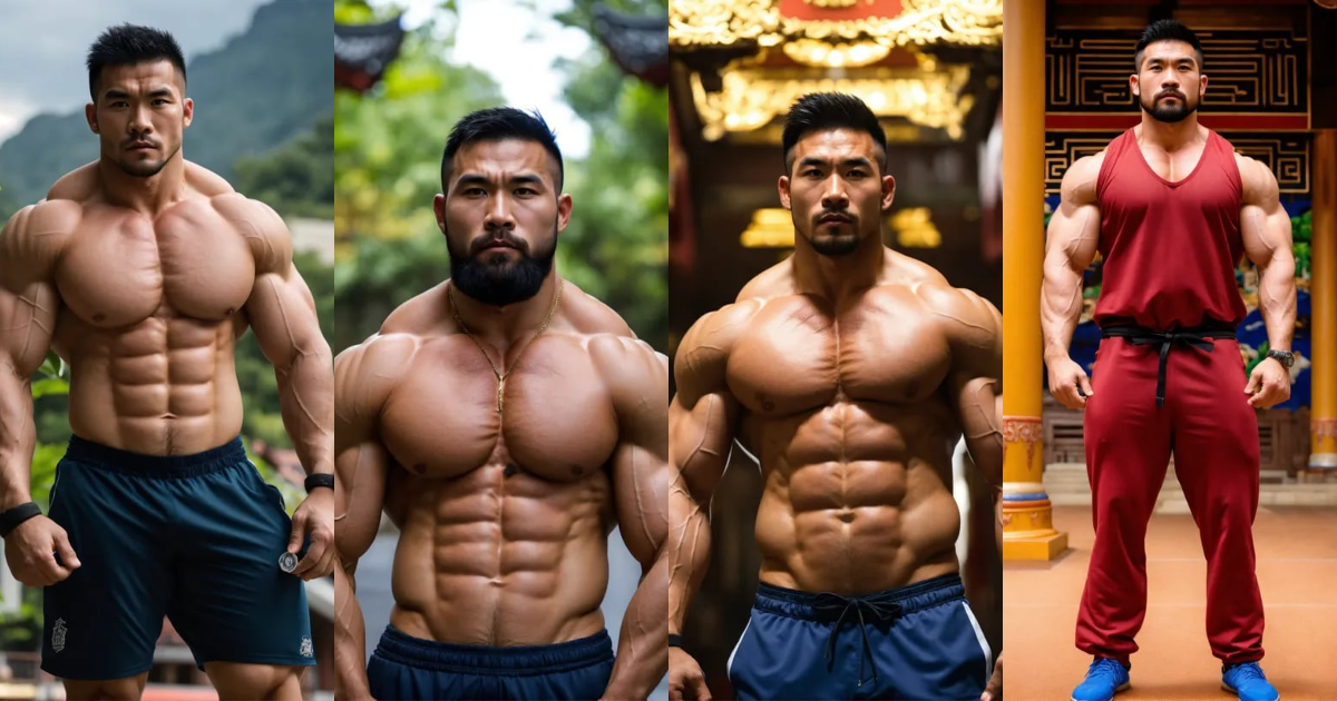 Lexica - 30-year-old hairy man with big muscles, Kuai Liang, big ...