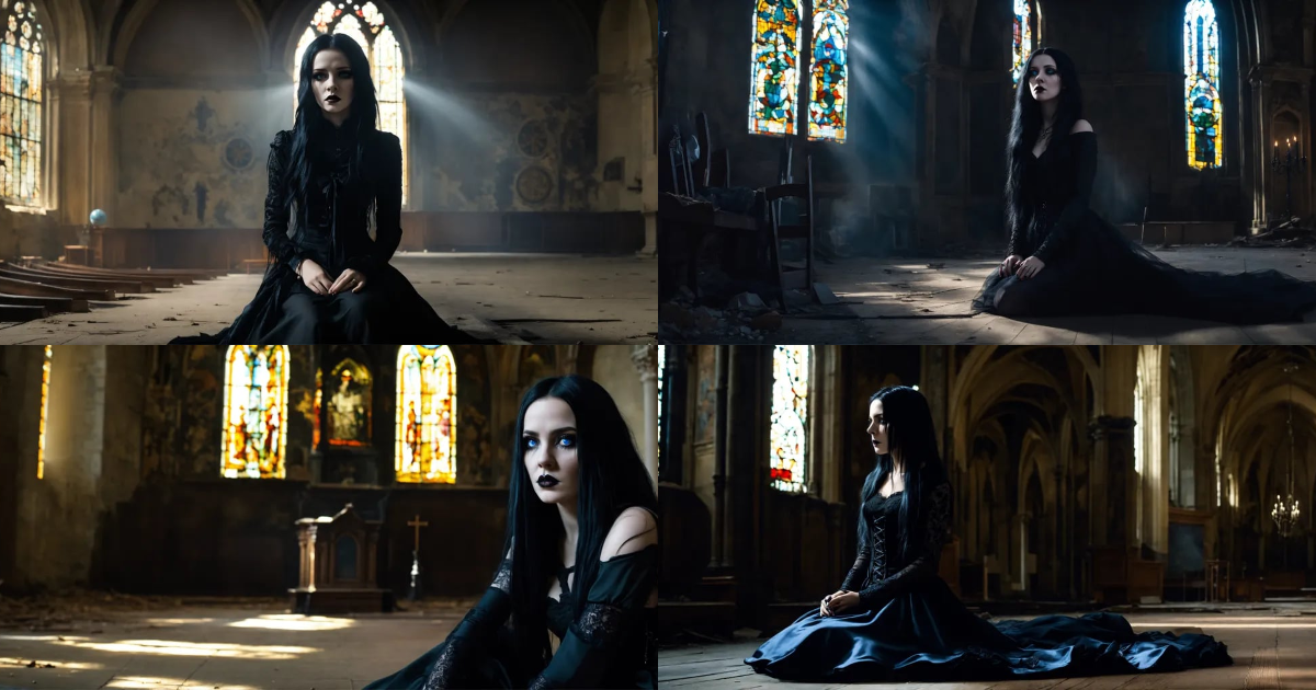 Lexica - Hyperrealist, photographic quality, dramatic dark goth scene ...