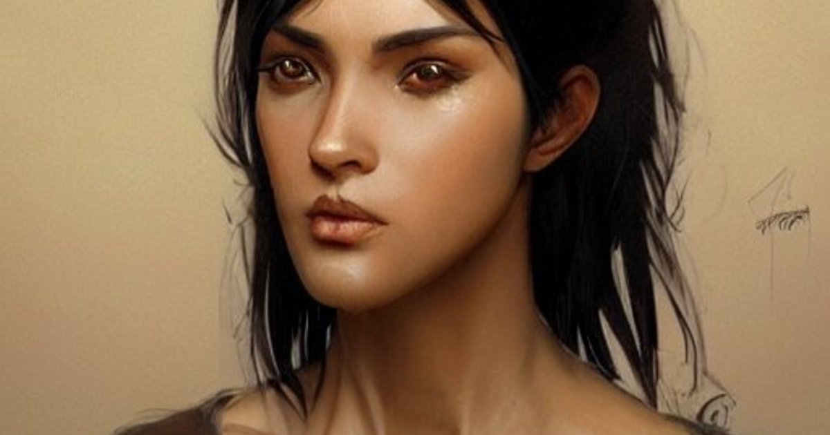 Lexica - Woman with short, spiky black hair and dark skin, slanted ...