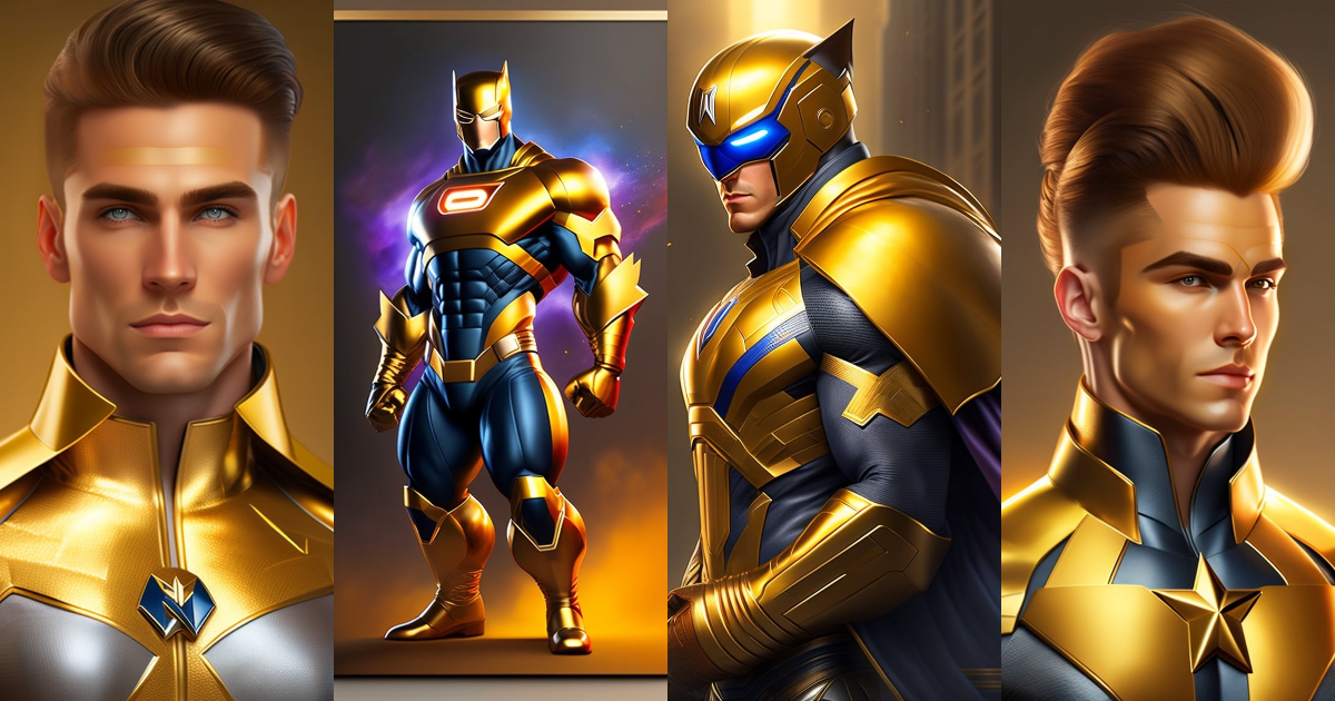 Lexica - Marvel superhero, gold version