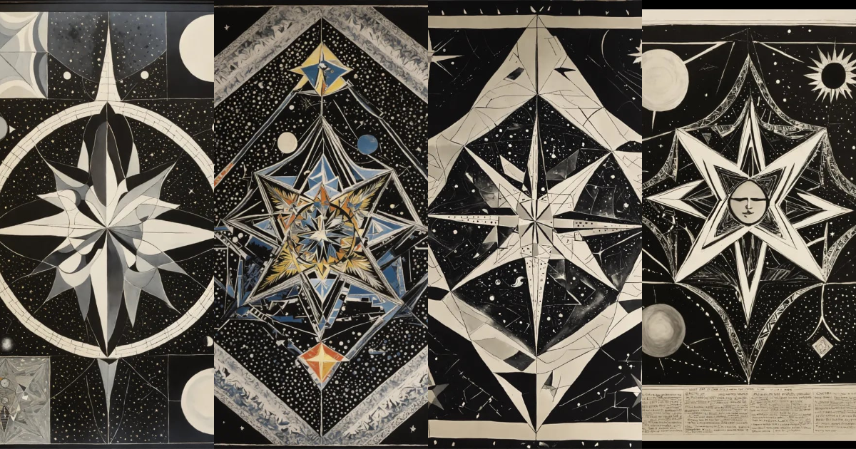 Lexica - Vintage poster star inside a galaxy, aboriginal psychedelic ...