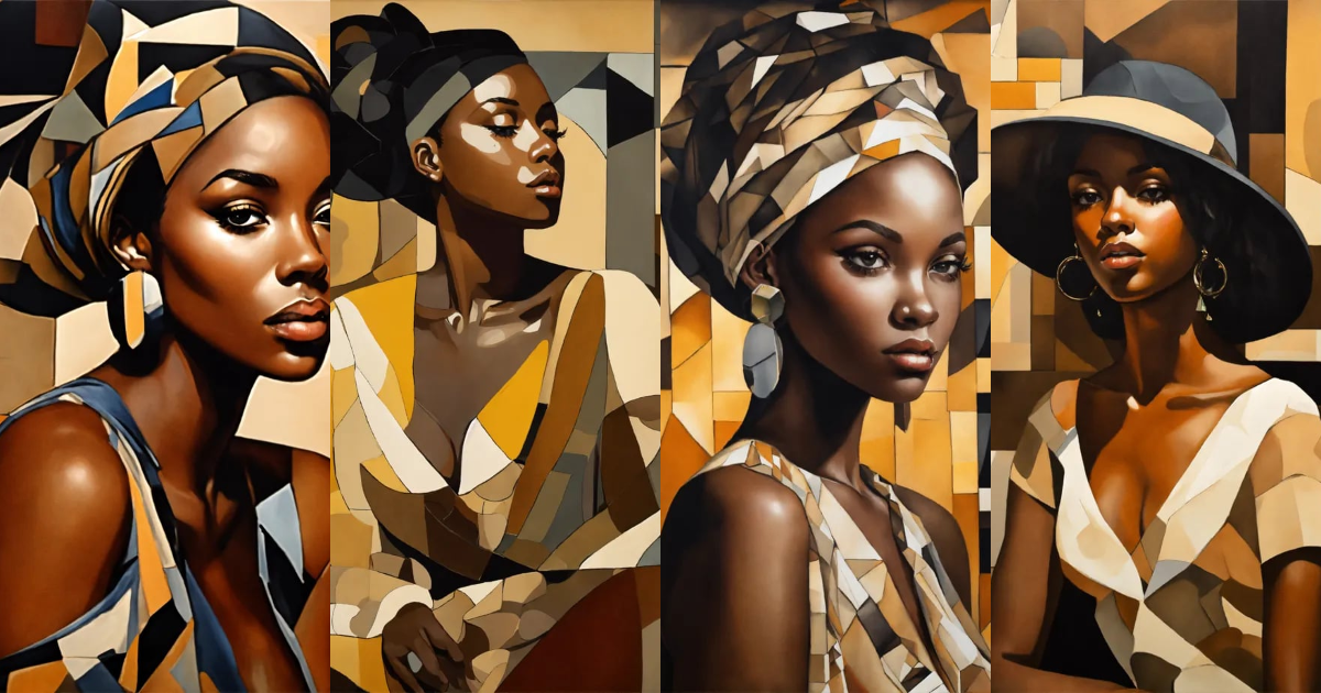 Lexica - Best of Braque realism black females, cubism, boho neutral ...