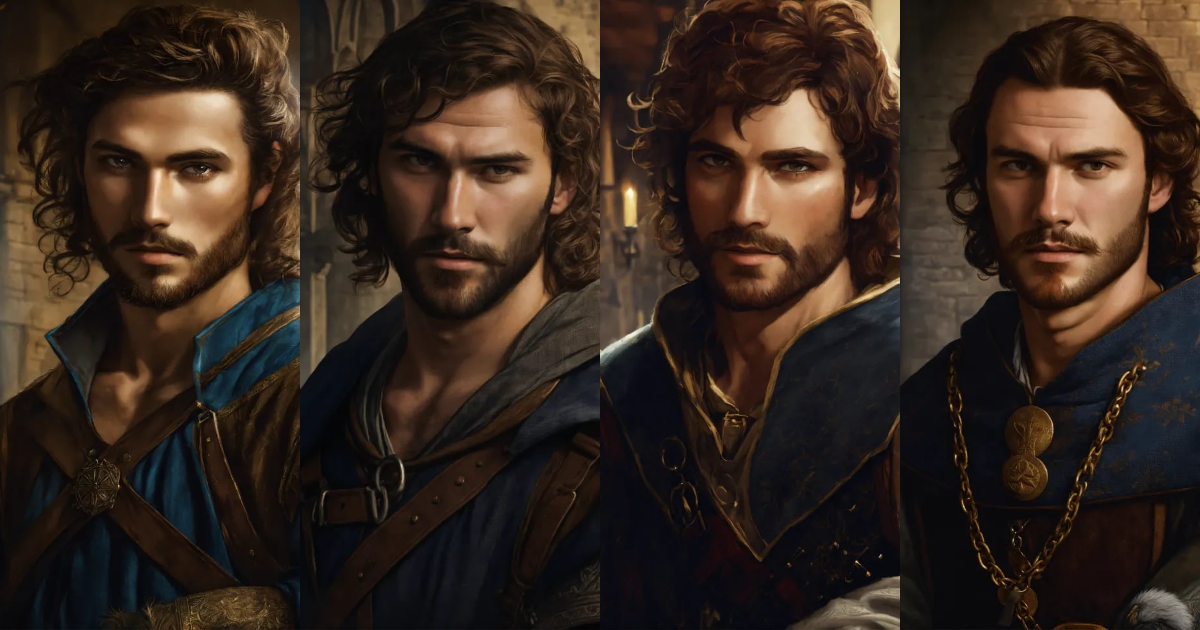 Lexica - Medieval wanted drawn poster of a man