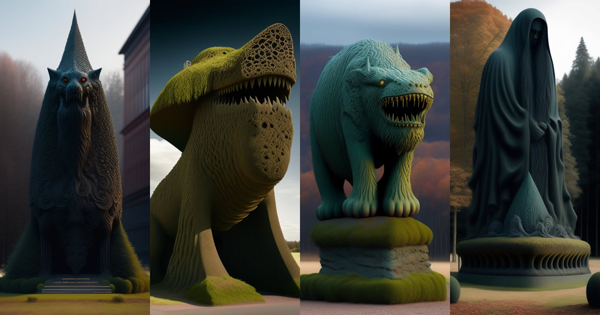 Lexica - Scary monster 3d small Statue design by Mattias Adolfsson ...