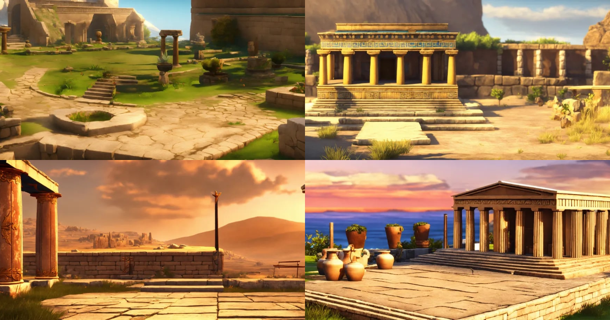 Lexica - Create game ui for ancient greek game 3d ui running game