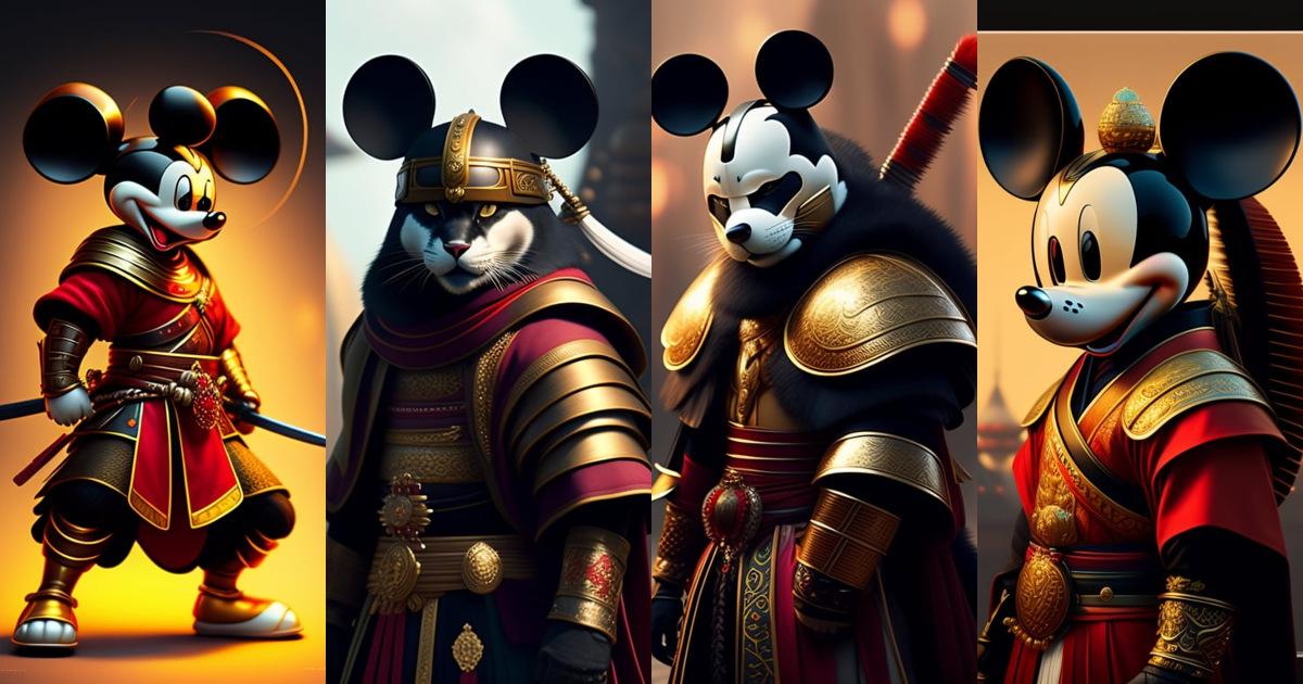 Lexica - Mickey mouse samurai