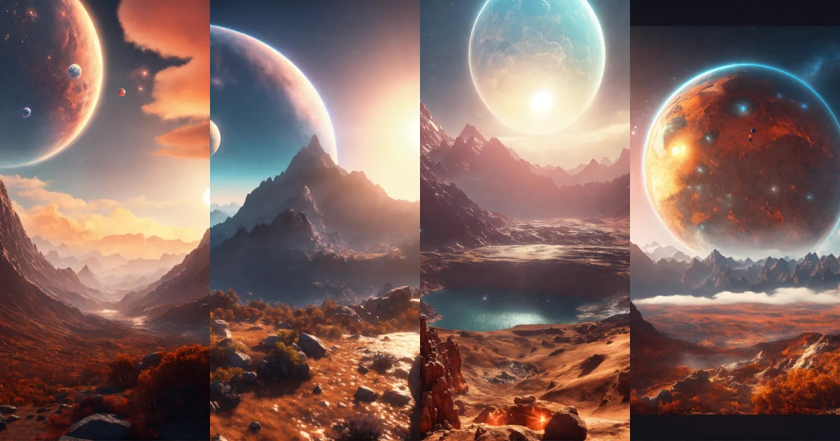 Lexica - One little planet in background, being reincarnated into a new ...