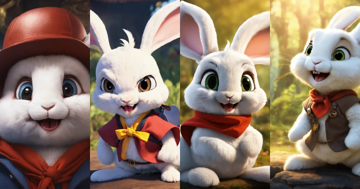 Lexica - The mischievous and devilishly imp-like white animated cartoon ...