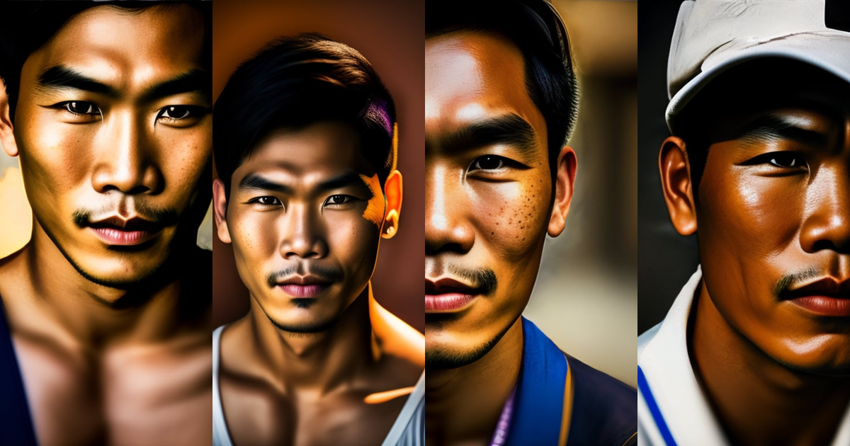 Lexica - Portrait of a a filipino male photographer with a mole below ...