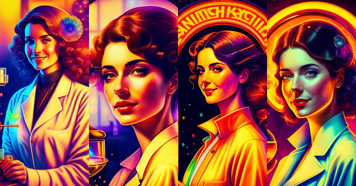 Lexica - Happy female scientist in laboratory having scientific ...